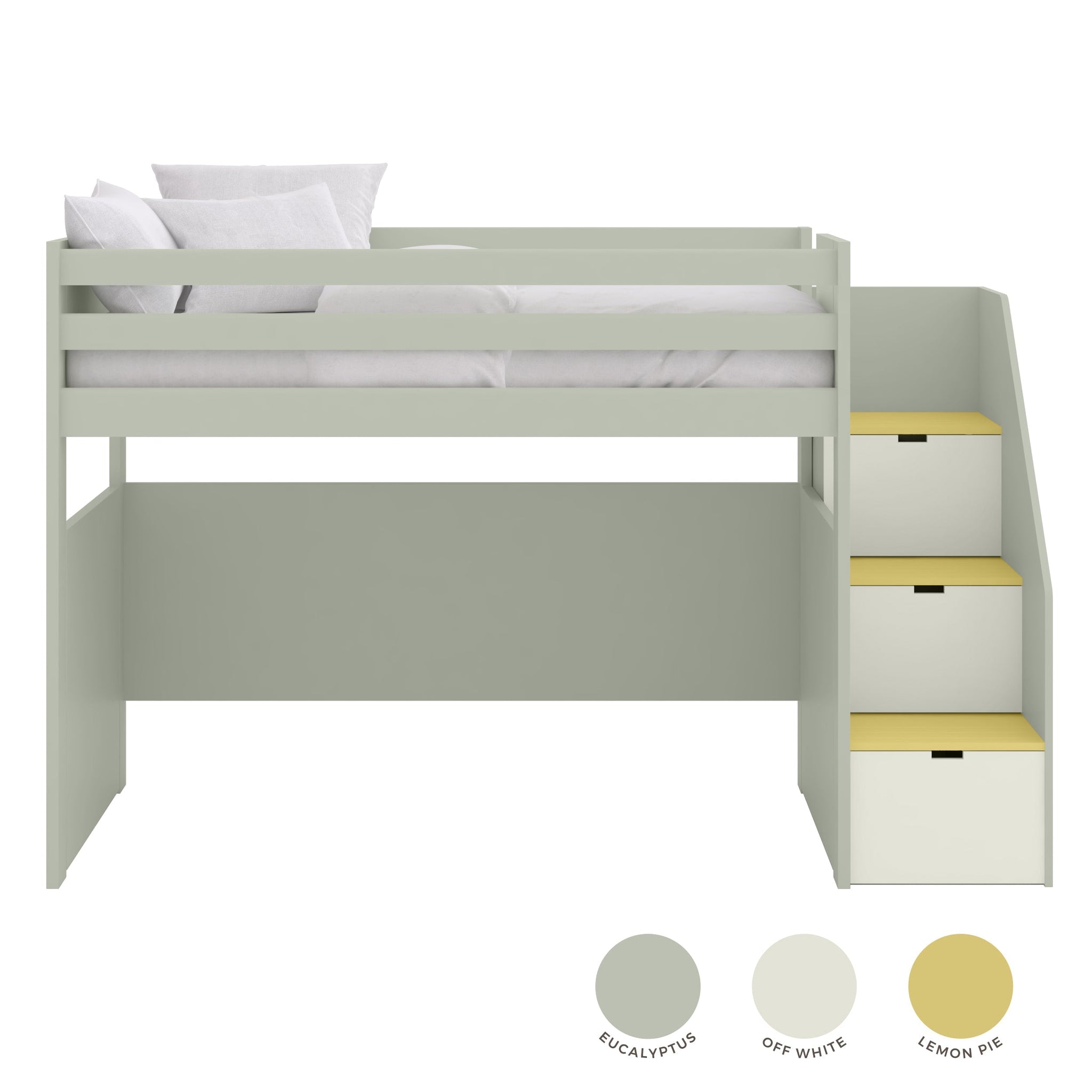 Loft Bed with Storage Ladder
